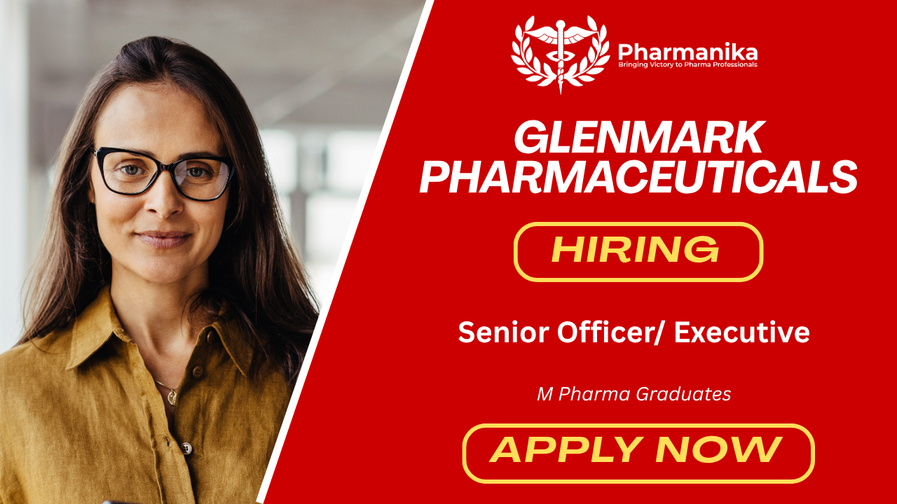 Officer Job At Glenmark Pharmaceuticals Apply now