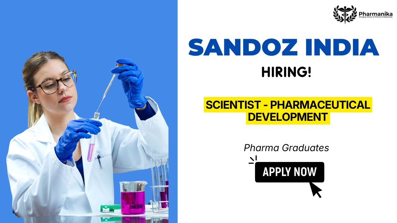 Pharma Jobs India | Scientist – Pharmaceutical Development