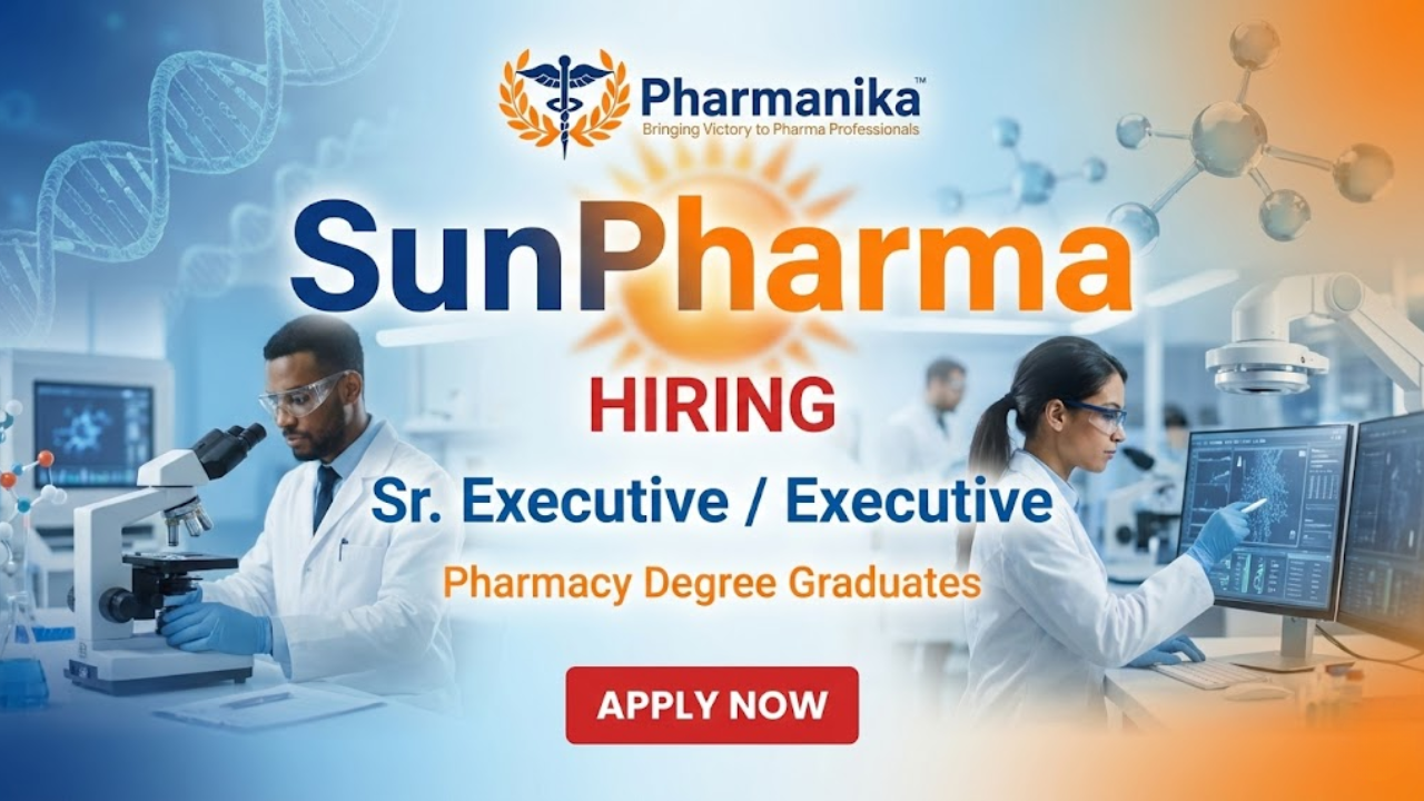 Executive Job At Sun Pharma | Pharma Graduates Apply Now