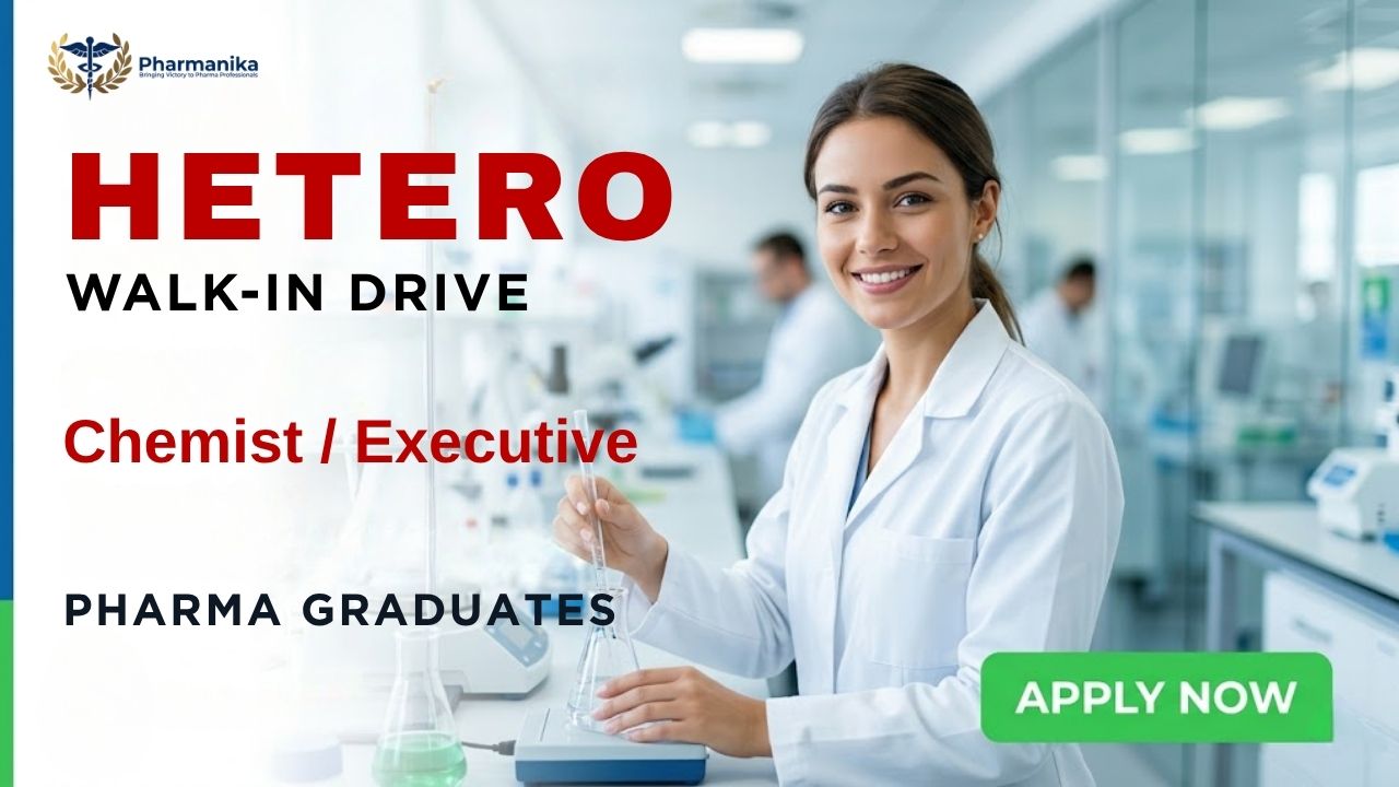 Pharma Job at Hetero | Walk-in Drive 2026